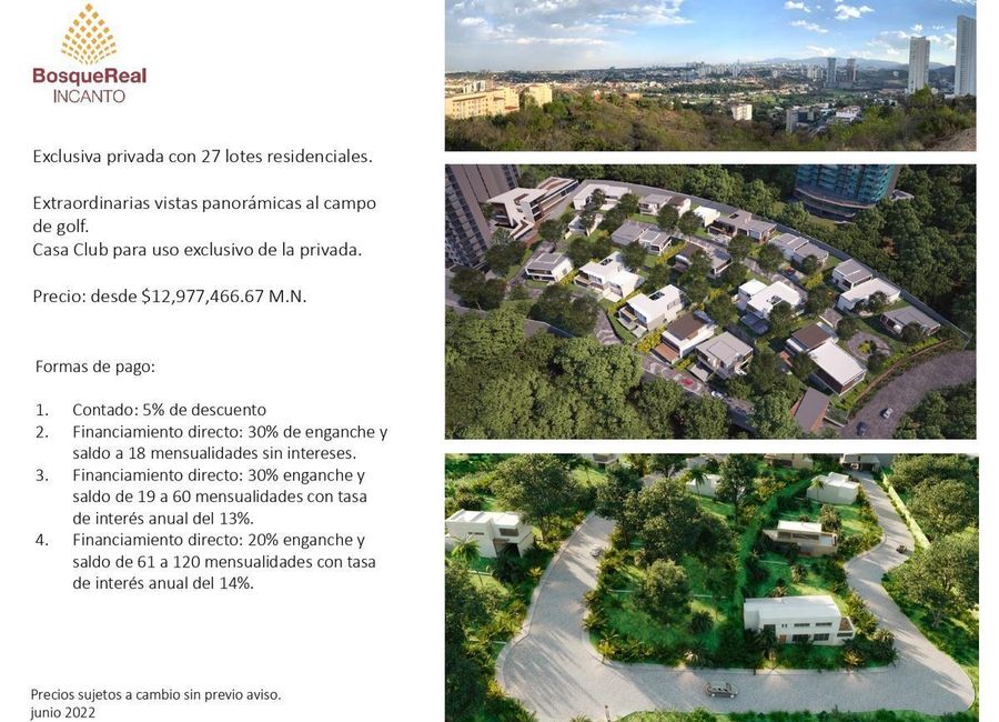 Terrenos en RESERVA Bosque Real | Lamudi.com.mx