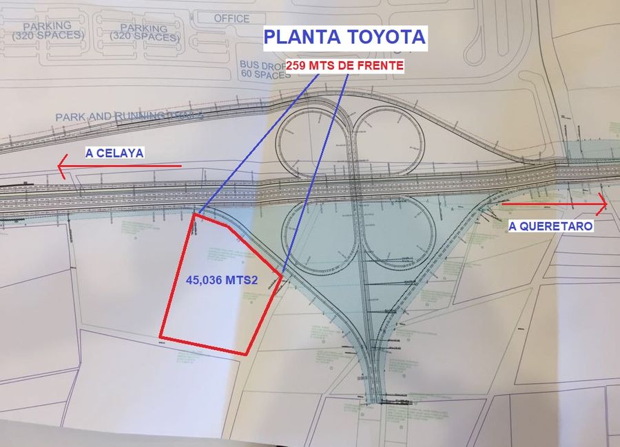 45,000 mts 2 EN RENTA SOBRE DISTRIBUIDOR VIAL PLANTA TOYOTA APASEO EL ...
