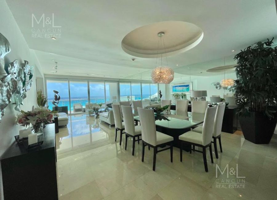 Departamento en renta en Cancún, frente al mar, 4 recamaras amueblado EMERALD | Lamudi.com.mx