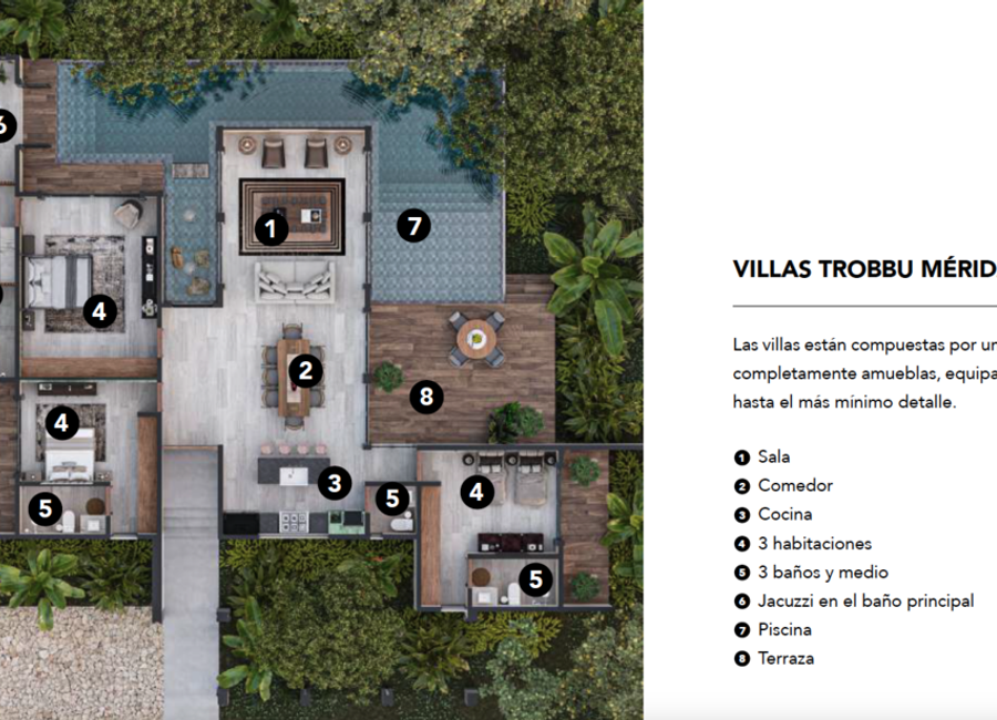 Villas de Lujo en Copropiedad para Inversión en TROBBU MÉRIDA, Dzoyolá ...
