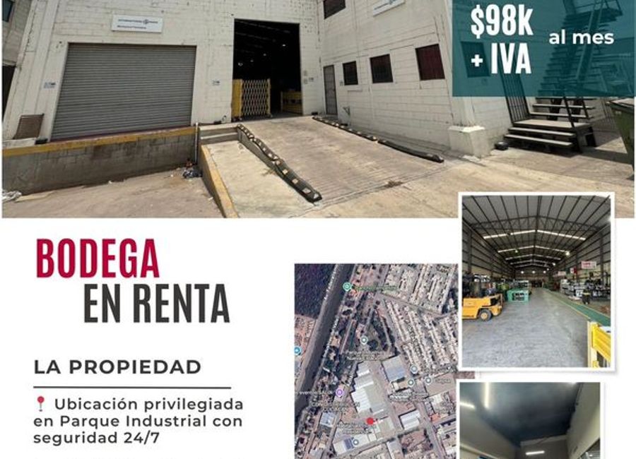 BODEGA EN RENTA, ZONA PARQUE INDUSTRIAL | Lamudi.com.mx