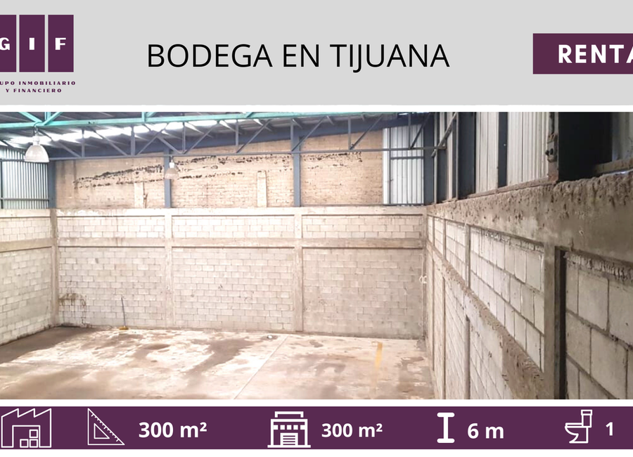 BODEGA EN RENTA EN TIJUANA | 300 M2 | $2,500 USD | Lamudi.com.mx