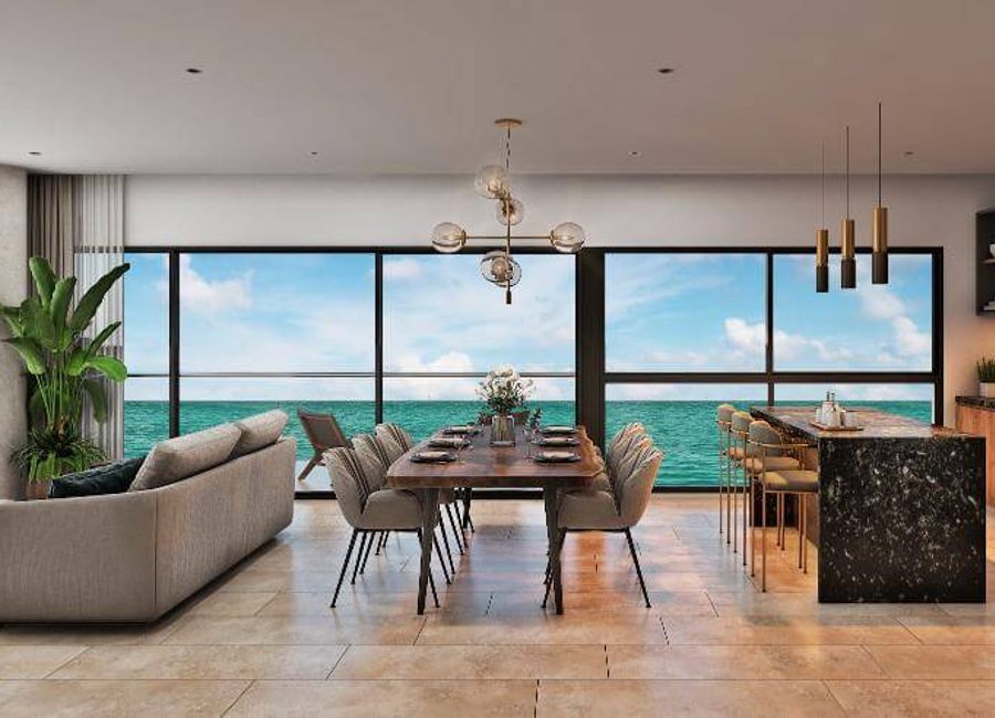 Departamento vista al mar, alberca, juniors club, kids club, en venta, Marina Yucalpetén, Merida ...