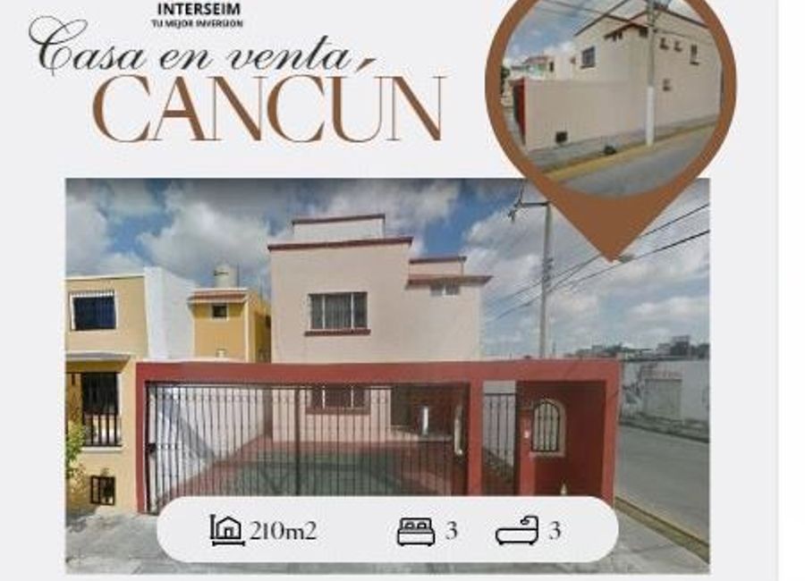BONITA CASA DE REMATE BANCARIO NO DEJES PASAR LA OPRTUNIDAD UBICADA EN CANCUN QUINTANA ROO ...