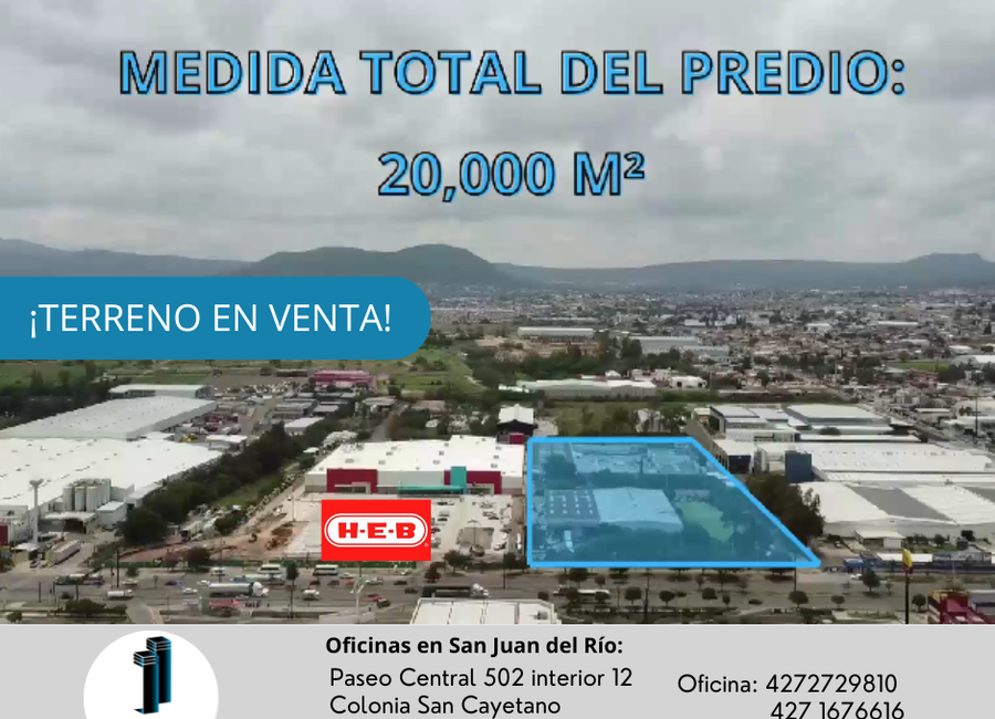 Terreno comercial en venta con 20,000 a un costado de HEB San Juan del ...