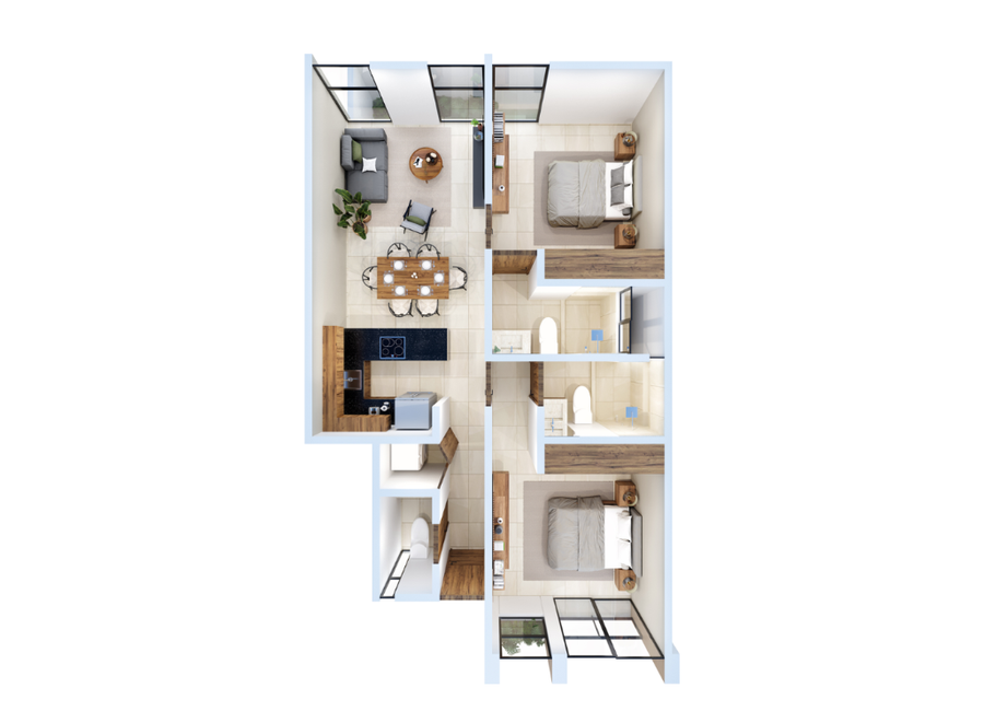 Departamento de 2 recámaras ubicado en Santa Gertrudis Copó para entrega inmediata | Lamudi.com.mx