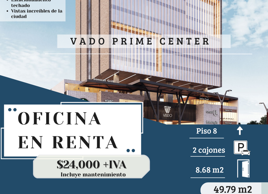 SE RENTA OFICINA EN VADO PRIME CENTER | Lamudi.com.mx