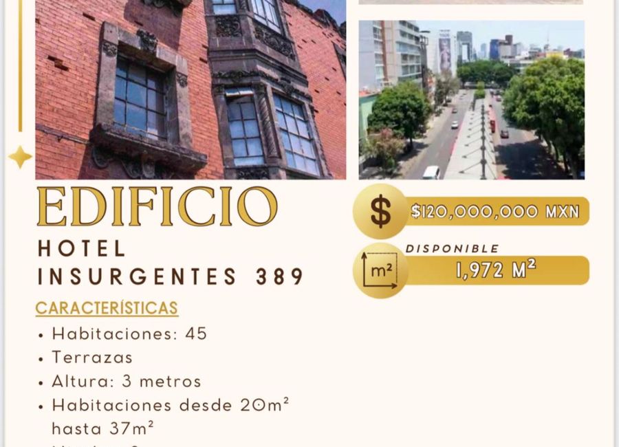 EDIFICIO A LA VENTA EN LA CONDESA, CUAUHTEMOC, CDMX, PERFECTO PARA HOTEL | Lamudi.com.mx