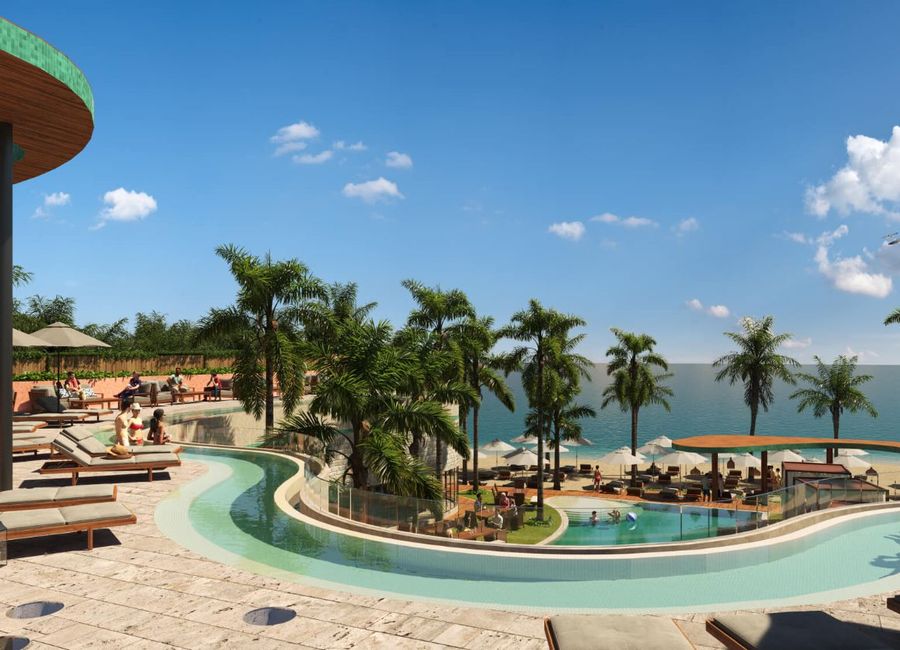 Departamento con vista al mar, club de playa, en venta Chicxulub Puerto ...