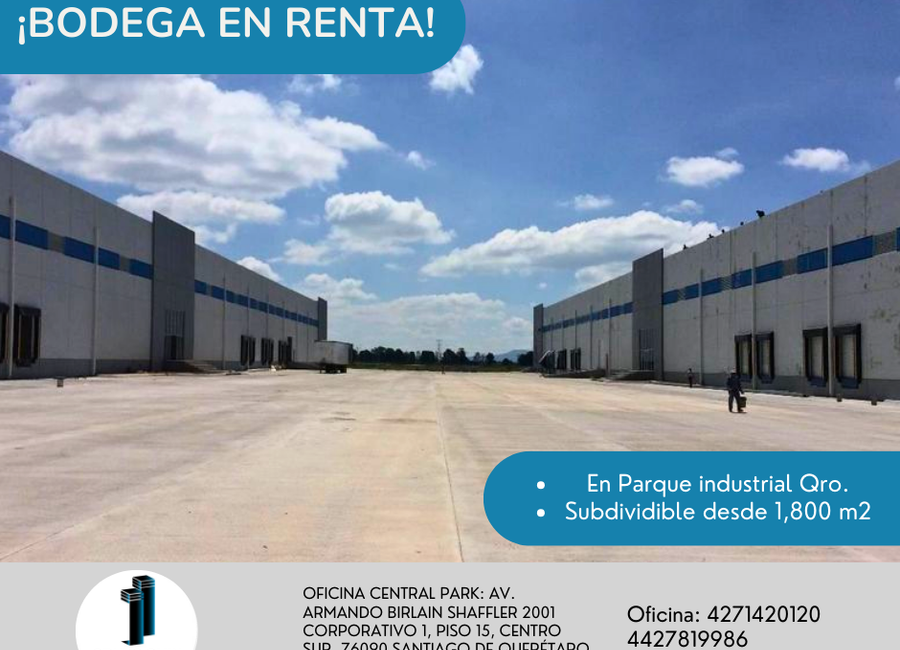 BODEGA INDUSTRIAL EN RENTA 20,000 M2 EN QUERETARO | Lamudi.com.mx