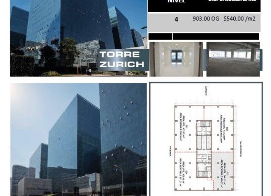 OFICINAS PLAZA CARSO - TORRE ZURICH | Lamudi.com.mx